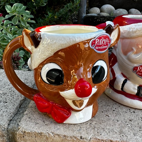 Holiday | Rudolph Red Nose Reindeer Santa Mugs Christmas Holiday ...